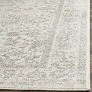 SAFAVIEH Adirondack Collection 10' x 14' Ivory / Silver ADR109C Oriental Distressed Non-Shedding Living Room Bedroom Dining Home Office Area Rug