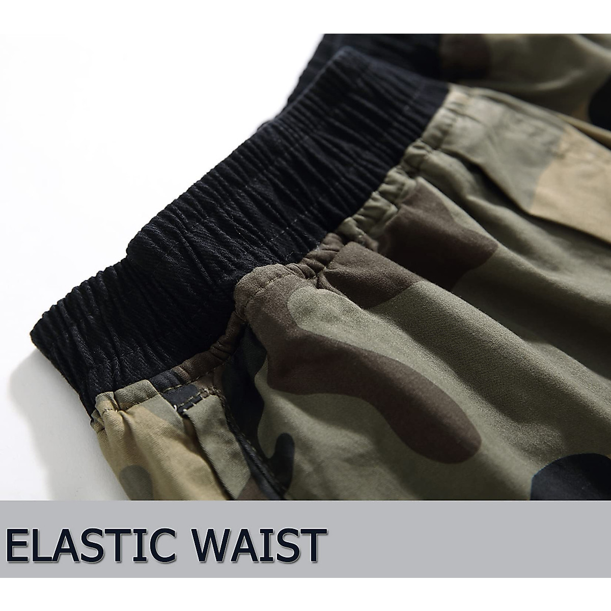 LOKTARC Toddler Boys Cargo Joggers Pull-On Slim Fit Camouflage Pants Yellow 6-7 Years/Size 130