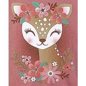 The Children's Place Baby Girls' and Toddler Fall Thanksgiving Long Sleeve Graphic T-Shirt, Autumn Deer, 5T