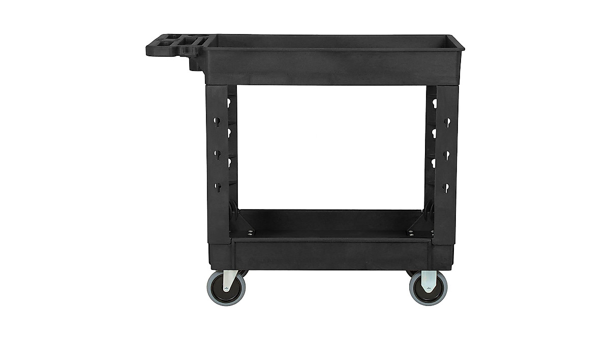 Global Industrial Utility Cart with Storage and Casters | Durable Plastic