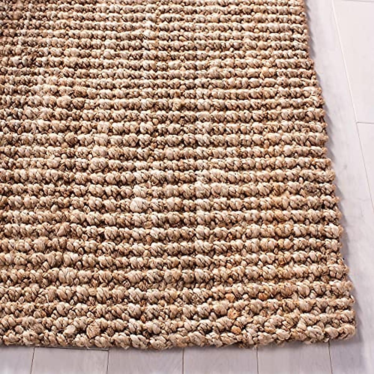 MARTHA STEWART x SAFAVIEH 5' x 7' Natural MSR9551A Handmade Farmhouse Jute Area Rug
