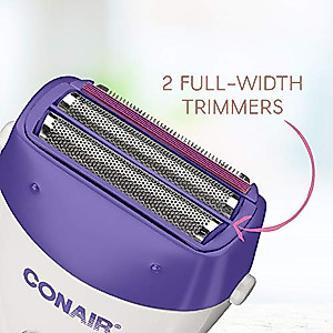 Conair Ladies Dual Foil Rechargeable Wet/Dry Shaver with Pop-up Trimmer