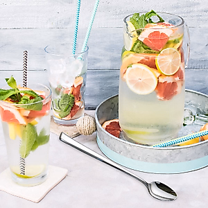 HISSF Iced Tea Spoons, Mixing Spoons,18/10 Stainless Steel Stirring Spoons, set of 6 Pieces-7.9 Inch