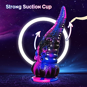 Tentacle Realistic Dildo for Women: 8.7" Big Anal Dildo with Strong Suction Cup, Huge Monster Liquid Silicone Anal Plug Prostate Massager for Hands-Free Play Adult Sex Toys for Women