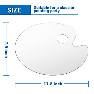 Tamaki Acrylic Paint Palette Paint Pallet Clear Paint Tray Palette, Easy Clean Non-Stick Artist Pallet for Oil Watercolor Craft DIY Art Painting Palette, 2 PCS