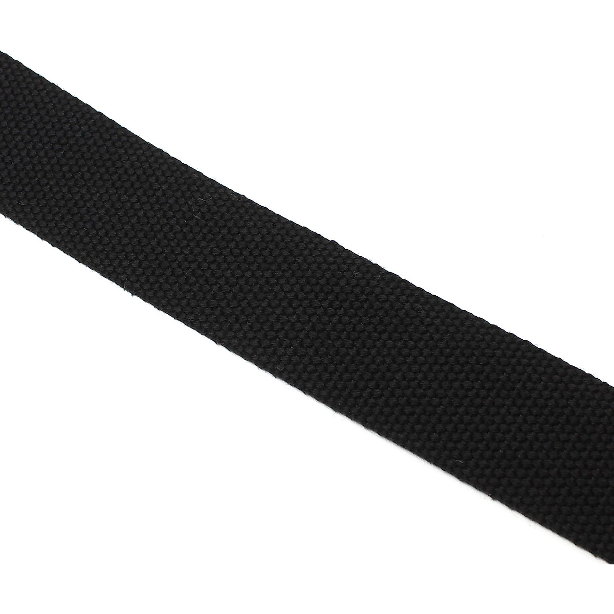 Canvas Web Belt Flip-Top Black Buckle/Tip Solid Color 50" Long 1.5" Wide (Black)