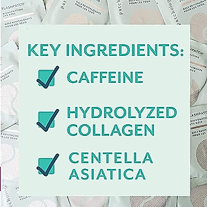 Patchology Rejuvenating Under Eye Gels - Hydrating Eye Mask w/Caffeine, Hydrolyzed Collagen & Centella Asiatica- Under Eye Patches For Dark Circles - Minimize Puffiness & Wrinkle Reducer - 30 ​Pairs