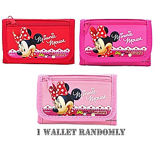Disney Minnie Mouse Trifold Wallet - 1 WALLET PINK OR HOT PINK RANDOMLY