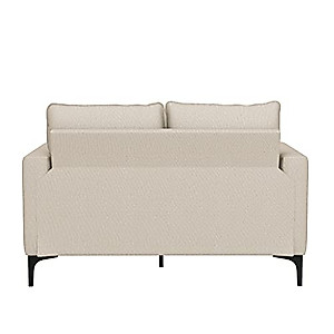 Hillsdale Alamay Modern Upholstered Loveseat Fabric Sofa, Oatmeal