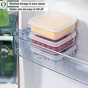 Sliced Cheese Container for Fridge with Flip Lid,Butter Block Cheese Slice Storage Box,Portable Leakproof Clear Flip Top Storage Box,Vegetable & Fruit Fresh-Keeping Box for Food Storage (2PCS)