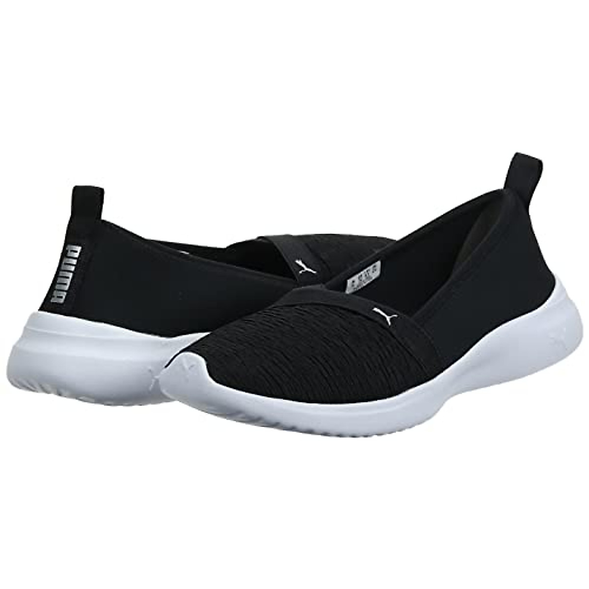 PUMA Womens Adelina, PUMA Womens Black-PUMA Womens Silver, 7