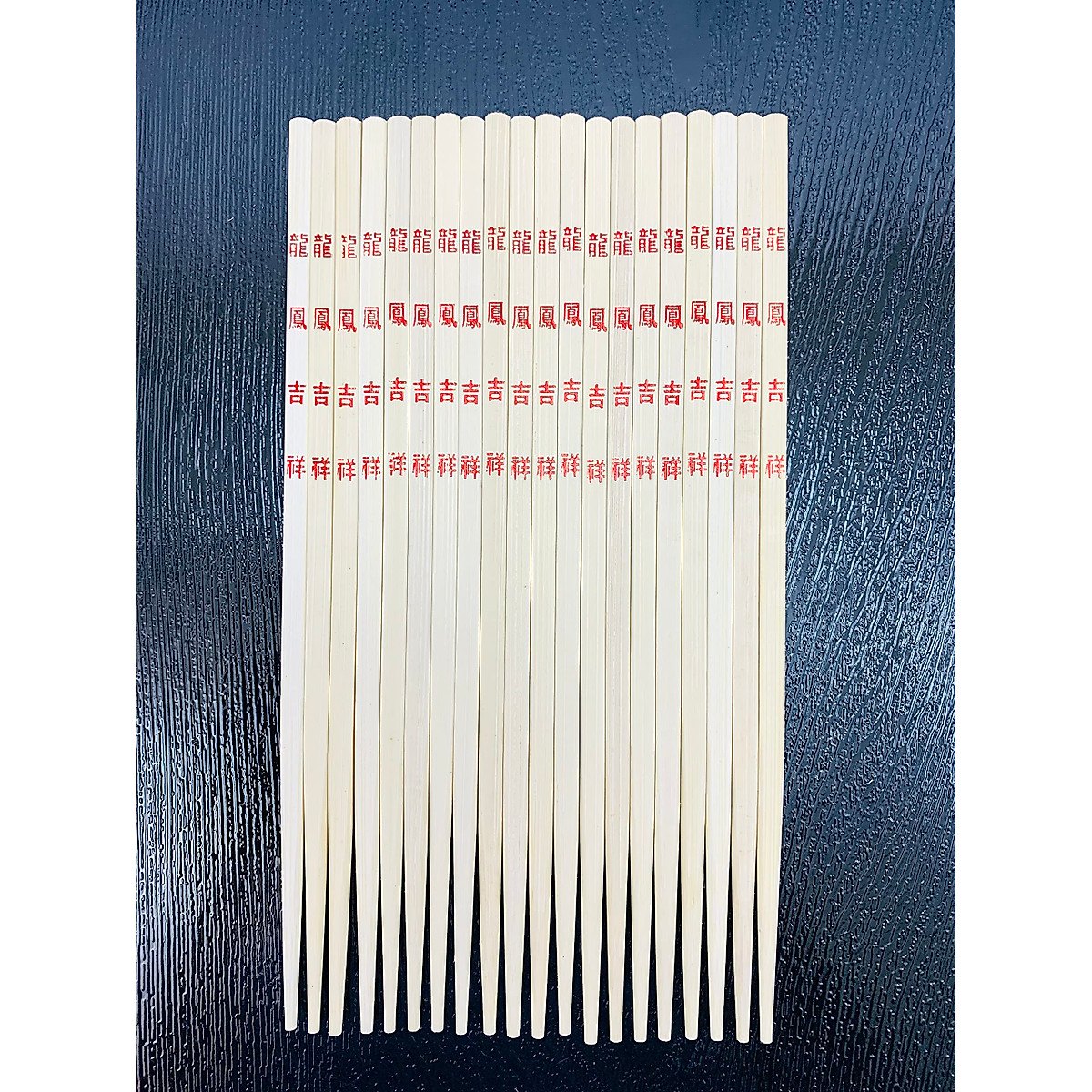 JapanBargain 3780, Pack of 10 Pair Reusable Bamboo Wood Chopsticks Paint Free Dishwasher Safe