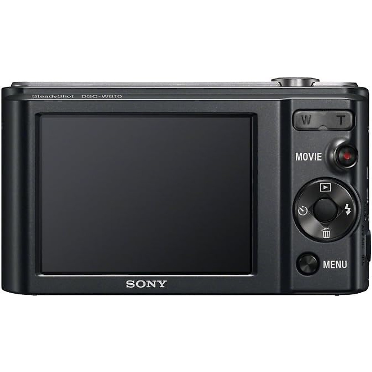 Sony Cyber-Shot DSC-W810 Digital Camera (Black) (DSC-W810/B) + 2 x NP-BN1 Battery + 2 x 64GB Card + Corel Photo Software + Case + Charger + Card Reader + Flex Tripod + Cleaning Kit + More (Renewed)