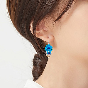 ZKBKJSPZJB Skulls Tassels Dangle Earrings,gothic Skull, Skull Drop Earrings,day of The Dead Jewelry Halloween earrings/funky spooky quirky earrings/Nickel Free