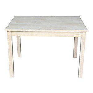 International Concepts Table With 2 Mission Juvenile Chairs, Unfinished