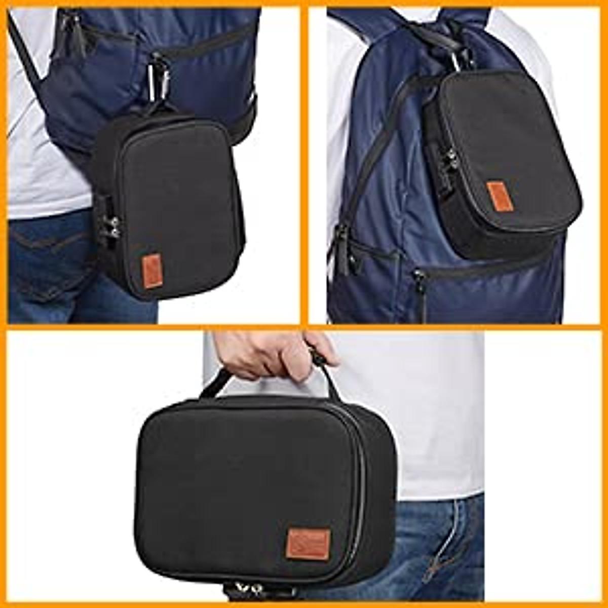 E EGOOZ Large Smell Proof Storage Stash Locking Bags with Combination Lock, Waterproof Smell Proof Box Case For Home & Travel Use, 9 X 6.5 X3.5 Inches-Black…