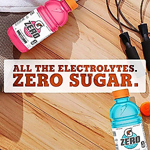Gatorade G Zero Thirst Quencher, Glacier Cherry, 12 Ounce Bottles, 12 Count