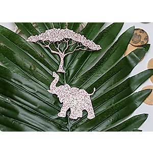 Pink Safari Baby Shower Decorations for Girl, Pink Wild One Party Supplies, Animal Confetti 525 pieces