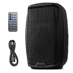 Gemini Sound AS-2115BT Active 15 Inch Woofer 2000 Watt DJ Monitor Powered Amplified PA Speakers System with Bluetooth, Wireless Stereo Pairing, Onboard 2 Channel Mixer Handles and Portable Fly Points
