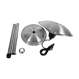 Electric Patio Heater 1500W for Outdoor Heating with Adjustable Height, Quiet Operation, Free Standing and Waterproof Space Warmer (EPH-SIL)