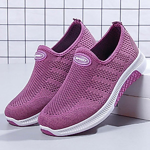 Sneakers for Women Platform Casual Walking Shoes Slip On Tennis Sneakers Breathable Comfortable Orthopedic Running Shoes