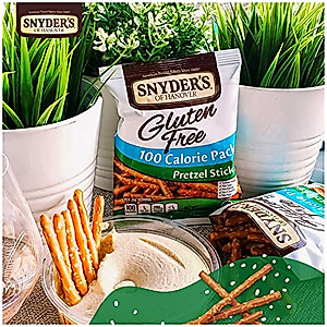 Snyder's of Hanover Gluten Free Pretzel Sticks, 100 Calorie Individual Packs, 24 Ct