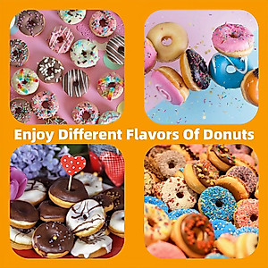 Lifeeverkeep Mini Donut Maker Machine for Kid-Electric Non-Stick Surface Makes 16 Mini Doughnuts-Friendly Breakfast, Snacks, Desserts-White