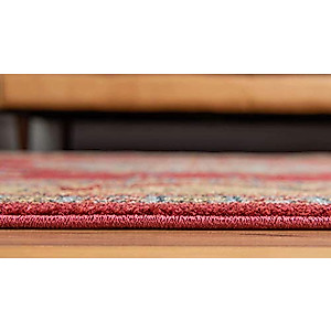 Unique Loom Sahand Collection Traditional Geometric Classic Red Area Rug (7' 0 x 10' 0)
