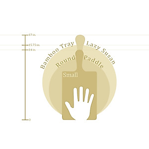 LYNN & LIANA Acacia Lazy Susan Merlot, 16-inch Diameter, Serveware, Kitchen