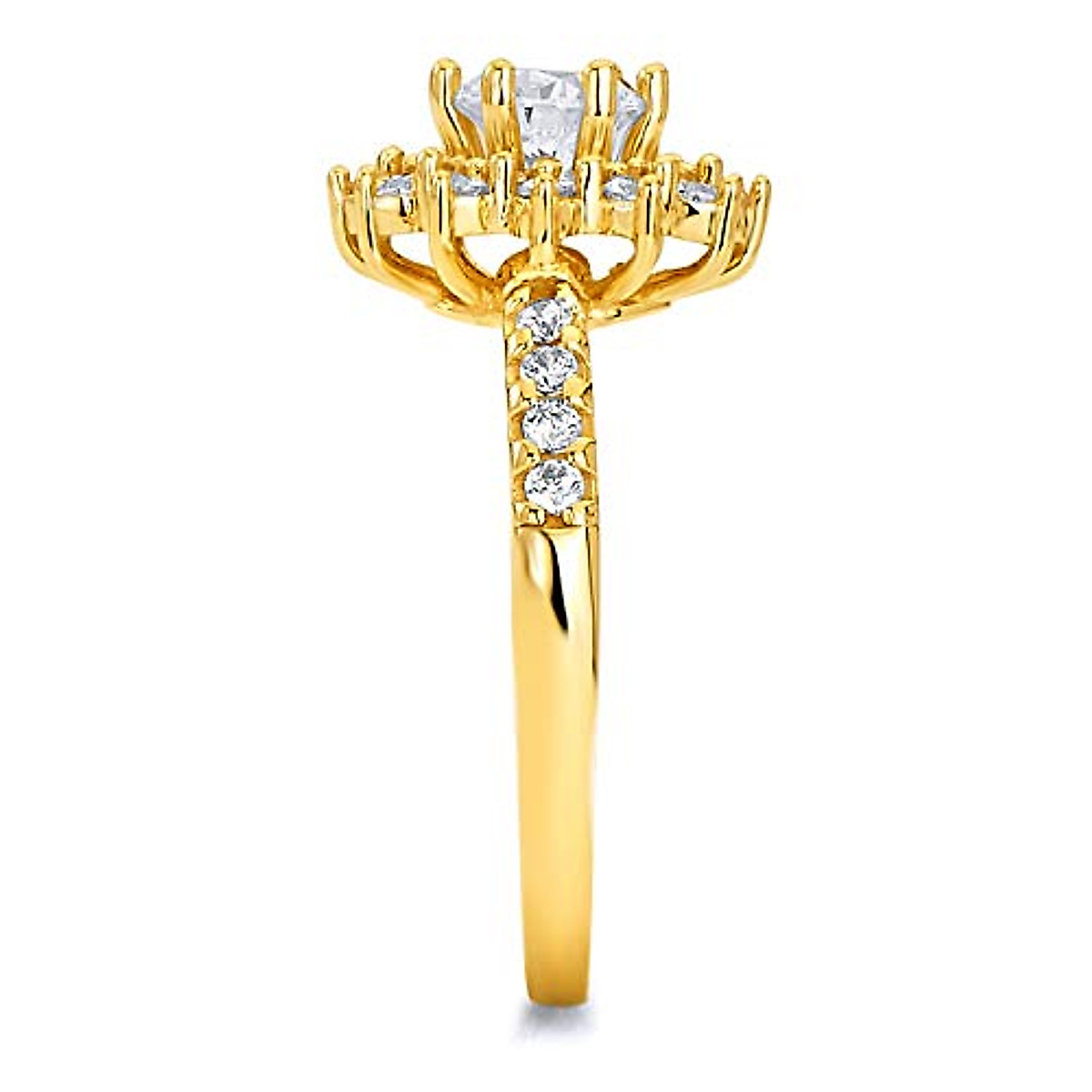 14k Yellow Gold Solid Wedding Engagement Ring - Size 8.5