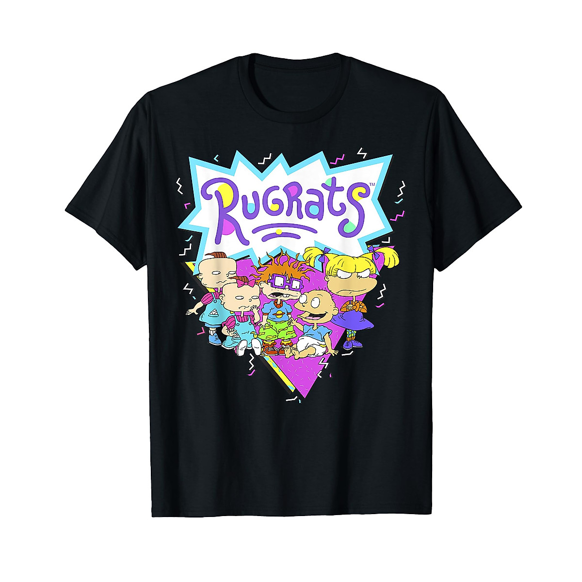 Rugrats Group Shot Retro Geometric Logo T-Shirt