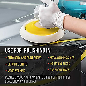 Dura-Gold Pro Series 6" Super Flex Flexible Edge Polishing Buffing Hook and Loop Backing Pad, 5/8" - 11 Threads - Rotary Polisher Buffer Backup Pad, Attach Foam Wool Buff Pads Automotive Car Detailing