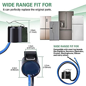 Refrigerator Defrost Thermostat 5303918214, 2Pcs Bimetal Defrost Thermostat Exact use for Whirlpool, Sears, Kenmore Refrigerator: Replace