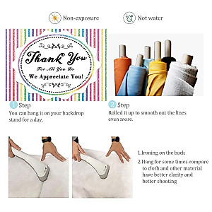 Thank You for All You Do Backdrop 7x5FT We Appreciate You Banner Decoration Congratulations Graduates Photography Background Thanks for Teacher Doctor Nurses Staff Retirement Party Supplies