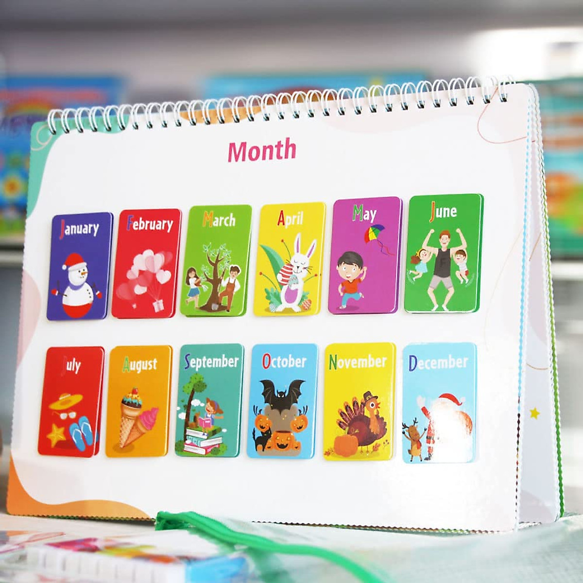 My Preschool Toys Gift for Kids & Toddlers Boy Girls,Reusable Waterproof Busy Book Quiet Book Activity Board Busy Educational Learning Toys Work Book(15 Themes-Style B)