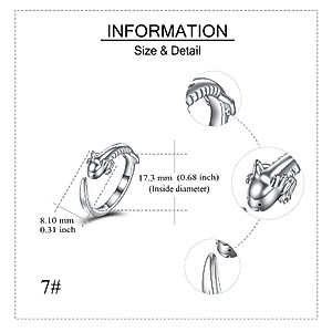 YAFEINI Axolotl Rings 925 Sterling Silver Axolotl Statement Rings Animal Jewelry Gifts for Women