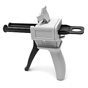 QWORK 50ml Dispensing Gun Kit, Impression Mixing Dispensing Gun, 1: 1/1: 2 AB Ratio, Static Mixer Mixing Nozzle