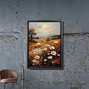 Samsung Frame TV Art Wildflower Field, Flower Meadow, Vintage print, Canvas Prints, Art Print