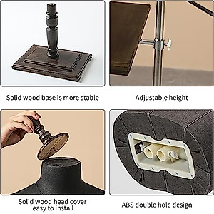 Male Dress Form, Height Adjustable Mannequin Body Torso, Mannequin for Display and Sewing, Including Pants Rack and Shoe Rack (Grey, T-9)