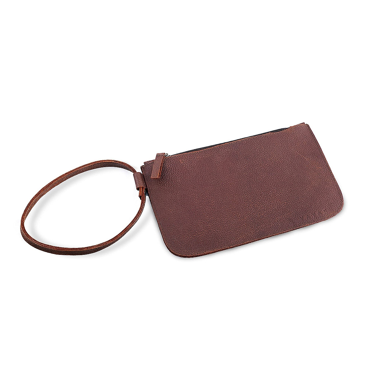YAYAS PIEL Leather Clutch Wallet Purse - Genuine Leather Wristlet Wallet - Smartphone Purse. HandMade (Shedron)