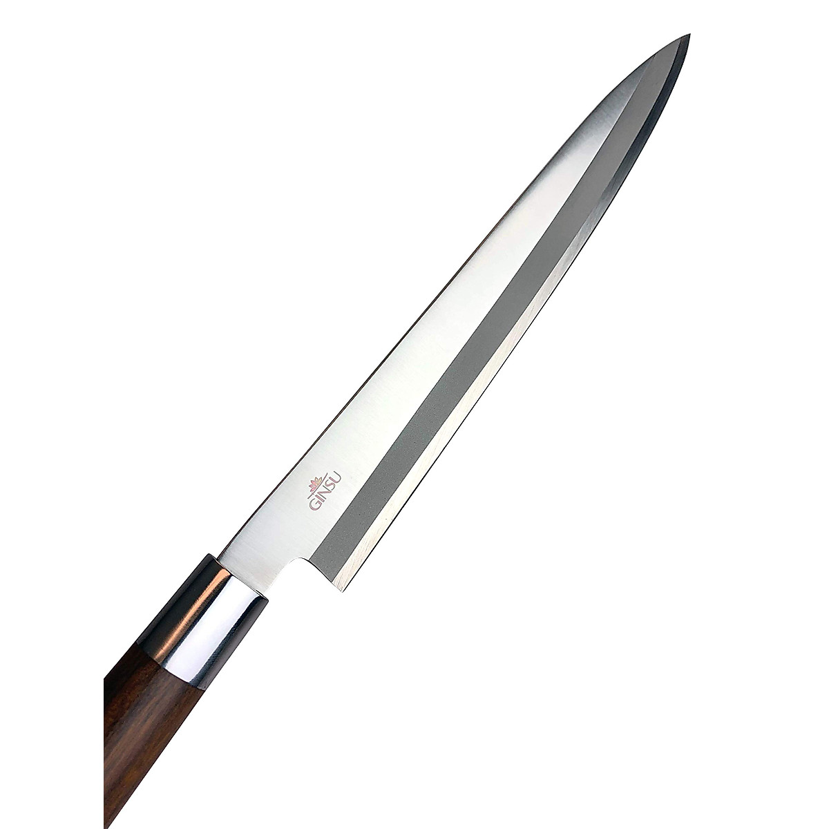 Ginsu Yanagiba 9.5" Sashimi Knife, Brown - Premium Stainless-Steel Blade, Designed for Right Hand Usage