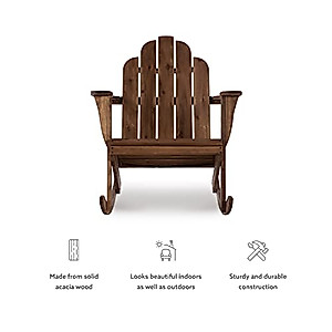 Linon Woodstock Rocking Chair, Teak