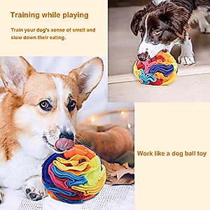 Ablechien Snuffle Ball - Snuffle Ball for Dogs Encourage Natural Foraging Skills, Dog Toys for Boredom and Stimulating Dog Puzzle Ball with Storage Bag Machine Washable…