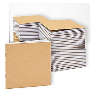 48 Pack Mini Kraft Paper Notebooks, Unlined Blank Journals for Kids, Sketchbooks for Classroom, Party Favors, 24 Sheets (4 x 4 In)