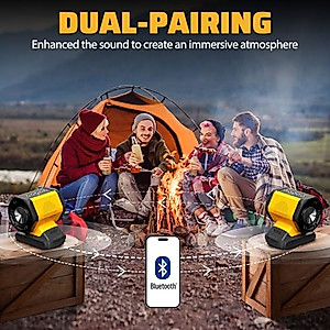 Bluetooth Speaker Compatible with DeWALT 18v 20v Max Including 20-60v Flexvolt Battery for Jobsite Camping & Parties (Battery not Included)