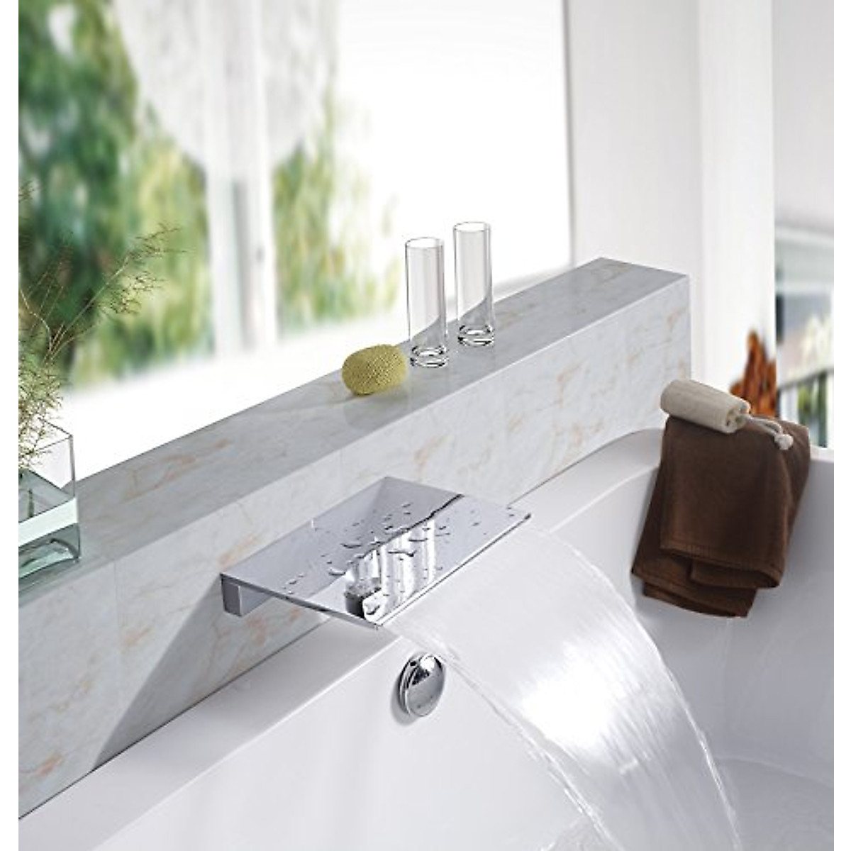 Isenberg CFB.2350CP Universal Fixtures 12" Cascade Fall Tub Filler, CFB.2350, Polished Chrome