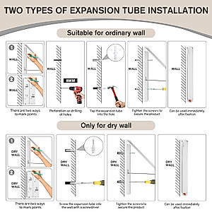 GOHOLE Wall-Mounted Clothes Drying Rack - Retractable & Foldable Hanger for Laundry Room Organization and Storage (2 Pice, White)