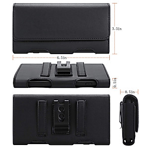 BECPLT for Motorola Edge 50 Ultra & G64 G73 X40 Edge 40 G Power 5G Holster Case, Leather Pouch with Belt Clip & Loops & Card Holder for Moto G84 G54 G14 G53 G7 Z3 Play