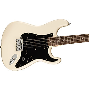 Fender Bullet Stratocaster HT Electric Guitar, Laurel Fingerboard, Black Pickguard - Olympic White