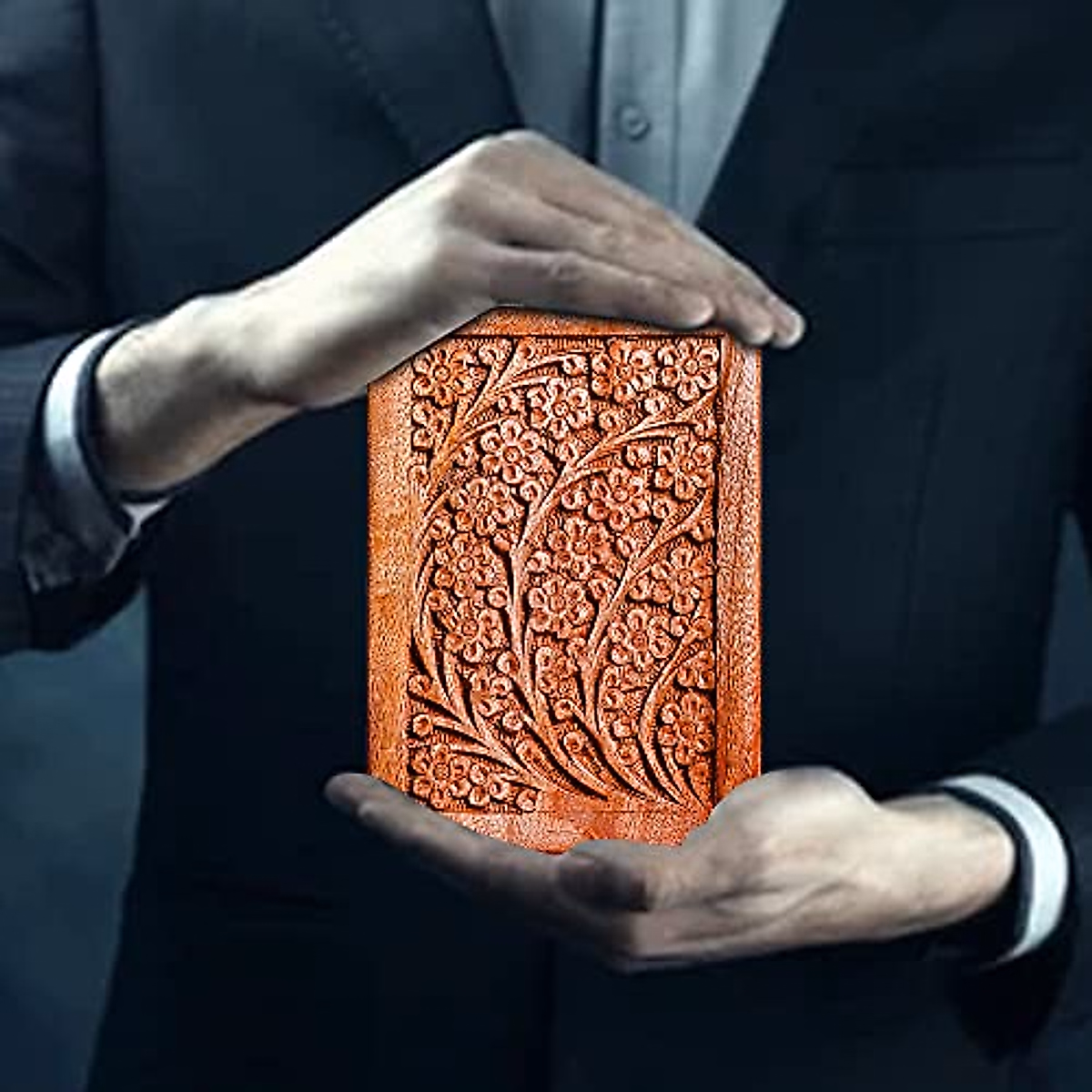 EARTHLY HOME Keepsake Urn for Ashes, Wooden Urn for Human Pet Ash, Funeral Cremation Urn for Ashes Cat Dog Urn, Urns Box for Kids Men Adult, Dog Ashes Urn - Medium (7.5 X 5.25 X 3.5 inches), Style 6